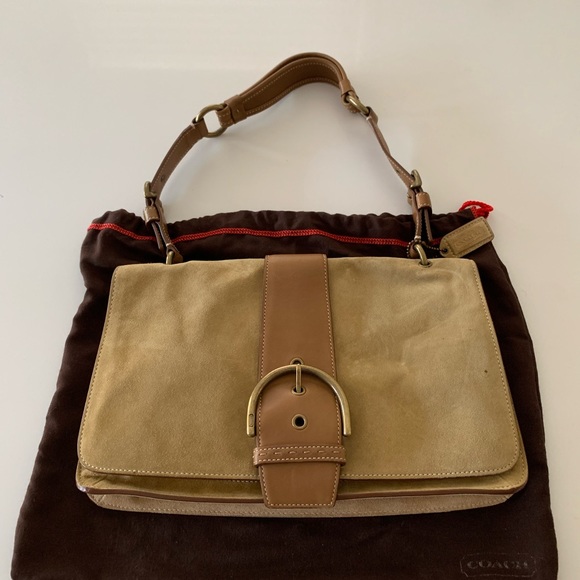 Coach | Bags | Coach Soho Vintage Suede And Leather Shoulder Handbag ...